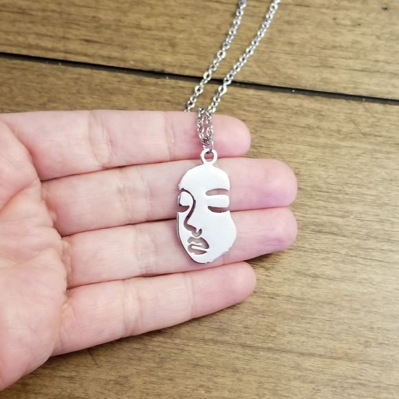 Jewelry | Face Necklace Silver Boho Necklace Gypsy Chain | Poshmark